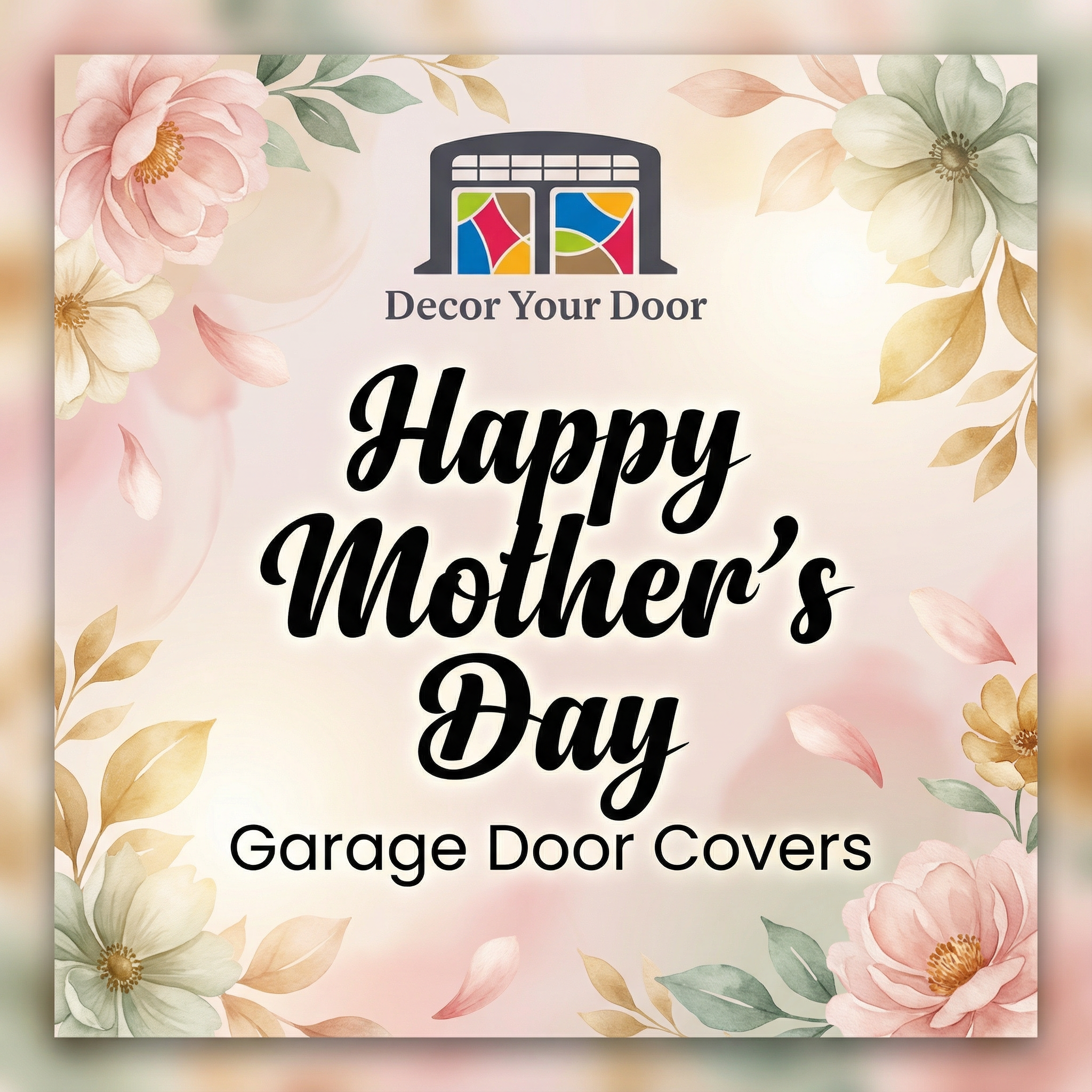 Happy Mothers Day Garage Door Cover | Decor Your Door™