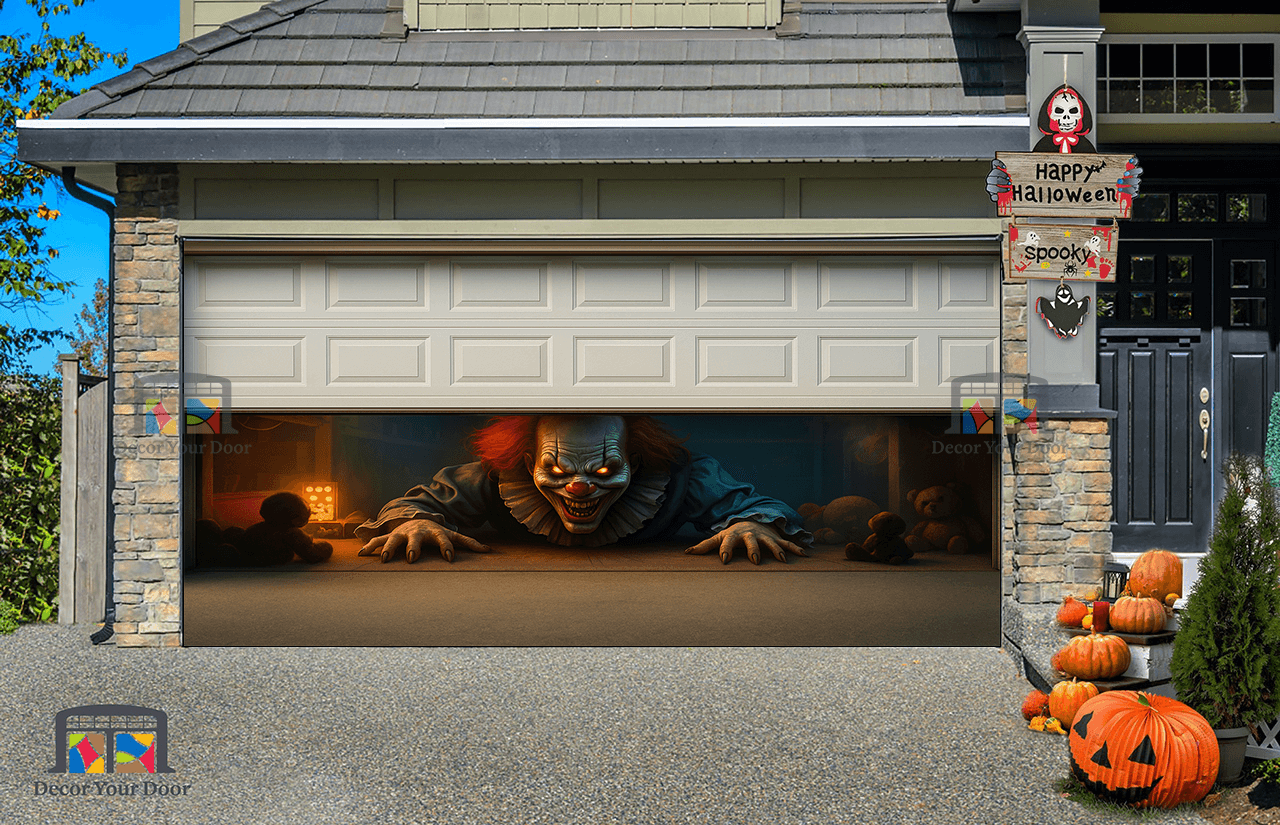 Clown Crawl - Garage Door Cover - Decor Your Door